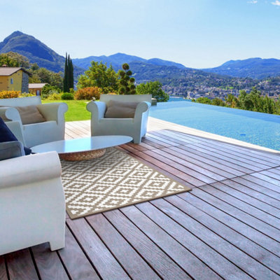 Green Decore Lightweight Reversible Stain Proof Plastic Outdoor Rug ...