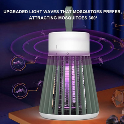 green Electric Shock Mosquito Killer Lamp USB 5V Fly Trap Zapper Insect ...