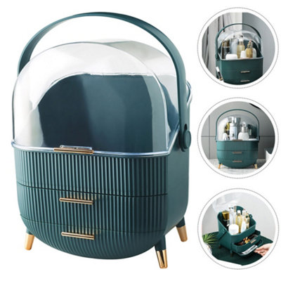 Green Elegant Multi Function Make Up Case Cosmetic Storage Box with ...