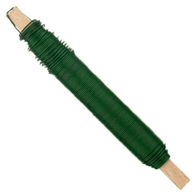 Green Florist Binding Wire 30m 0.7mm - Flexible Craft Wire on Spool for ...