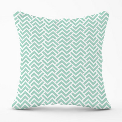 Green Geometric Pattern Cushions 60cm x 60cm