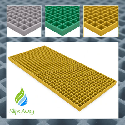 Green GRP Open Mesh Grating Panels AntiSlip and CorrosionResistant for ...