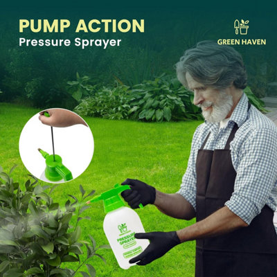 GREEN HAVEN 2L Pump Action Pressure Sprayer Garden Spray Bottle ...