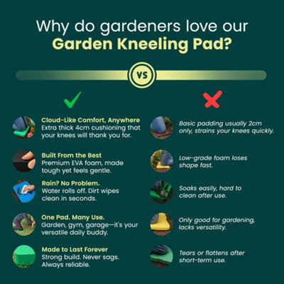 Green Haven Black Comfy Garden Kneeling Pad Comfortable Kneeling Pads ...