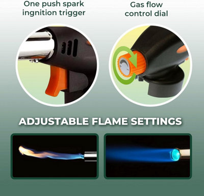 Green Haven Blow Torch for Cooking Attachment Head with 4 Gas One ...