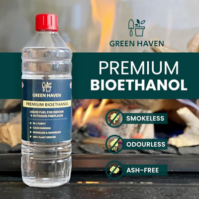 GREEN HAVEN Premium Bioethanol Fuel, Bio Ethanol Liquid Fuel for Fires Pits