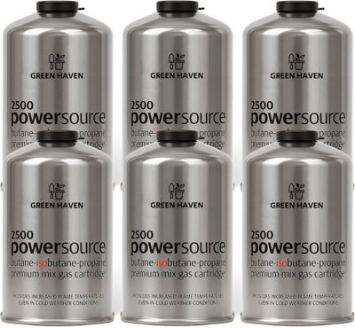Green Haven Premium C500 Gas Canisters 6 Pack Propane Isobutane Mix ...