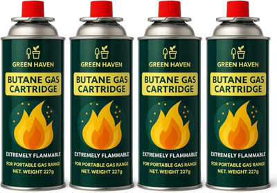 Green Haven Premium Gas Canisters 4 Pack Camping Gas Canister for ...