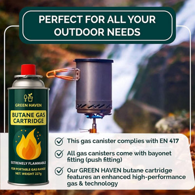 Green Haven Premium Gas Canisters 4 Pack Camping Gas Canister for ...
