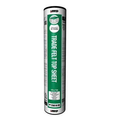 Green IKO Trade Roofing Felt Top Sheet Mineral 1m x 10m (10m2/Roll ...