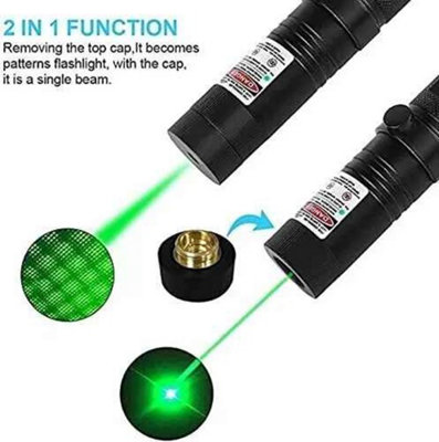 Green laser pointer pen, 533nm strong beam, rechargeable, high-power ...