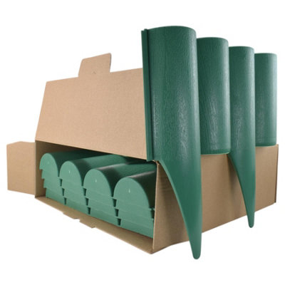 Green Lawn Edge Wood Effect Palisade Garden Border 2.5m