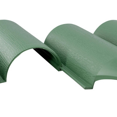 Green Lawn Edge Wood Effect Palisade Garden Border 2.5m