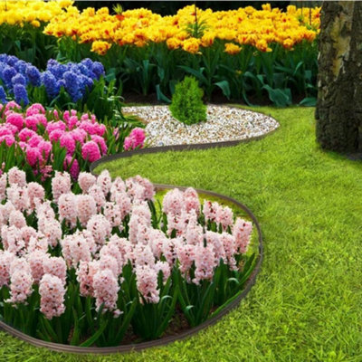 Green Lawn Edging Border - 10 m / 33 ft Long Flexible Plastic Garden ...