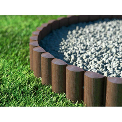 Green Lawn Edging Border Palisade - 2.5 metres / 8.2 ft Long - Garden ...
