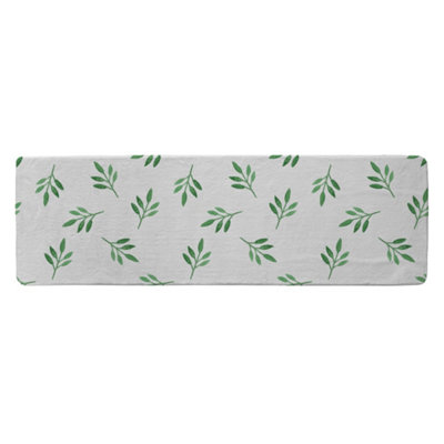 Green Leaf Runner Special Soft Home Rug