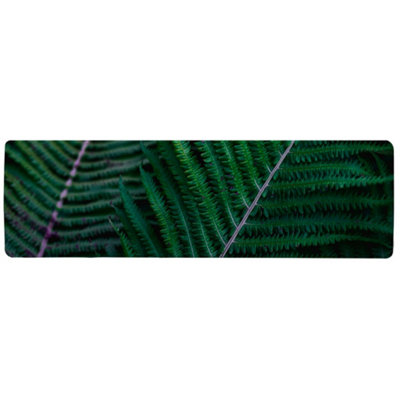 Green leaves, abstract flora texture Designer Runner Special Soft Home Rug
