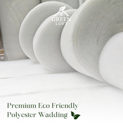 Green Loft Polyester Wadding - 27 Inch Wide, Hypoallergenic, Soft ...