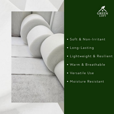 Green Loft Polyester Wadding - 27 Inch Wide, Hypoallergenic, Soft ...