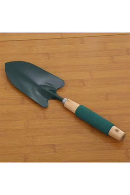 Green Metal Angled Hand Shovel Trowel Bend Proof 35cm Gardening
