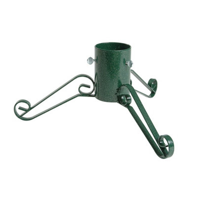Green Metal Christmas Tree Stand for Real & Artificial Trees up to 2m ...