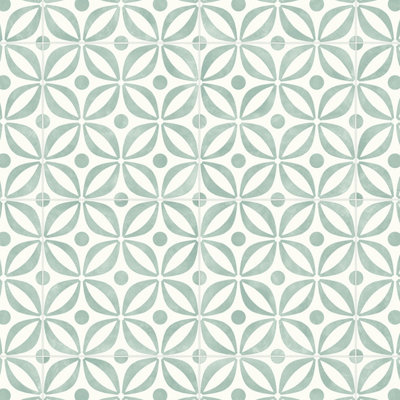 Green Modern Designer Effect Anti-Slip Vinyl Flooring for Home, Shops ...
