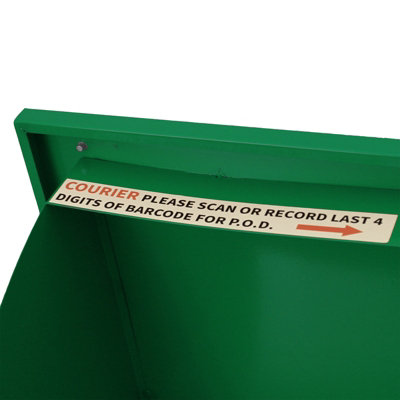 Green Parcel Post Box Lockable Wall Mounted Secure Large Outdoor Letter ...