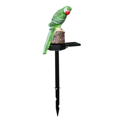 Green Parrot LED Solar Outdoor Landscape Garden Decoration Light at B&Q