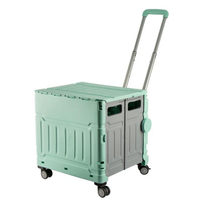 Green Plastic Folding Craft/ Sewing & Hobby Trolley