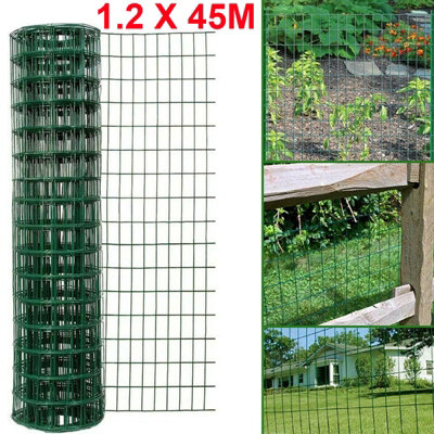 Green PVC Coated Chicken Rabbit Wire Welded Mesh Fence For Garden ...