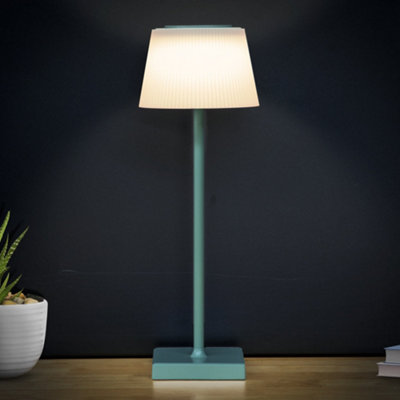 GREEN RGB Rechargeable Table Lamp - Multi-Colour Bedside Light Wireless ...