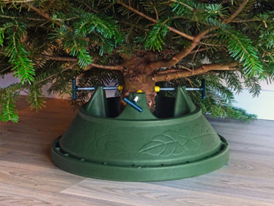Green Round Plastic Christmas Tree Stand - The Volcano 10