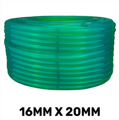 Green Semi-Transparent PVC Pipe 16mmx20mm - 5 Meters