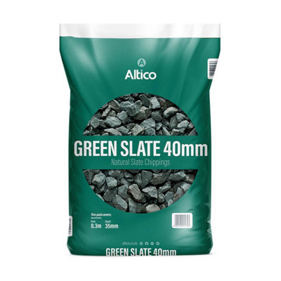 Green Slate Natural Stone Chippings 20-40mm Garden Gravel Patio Rock ...