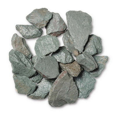Buy Green Slate Natural Stone Chippings 20-40mm Garden Gravel Patio ...
