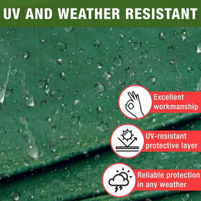 Green Tarpaulin - Heavy Duty Waterproof Cover Plastic Sheet Tarp ...