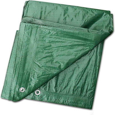 Green Tarpaulin - Heavy Duty Waterproof Cover Plastic Sheet Tarp ...