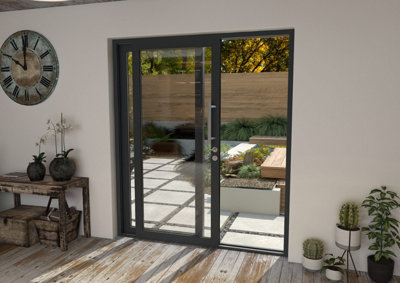 Green & Taylor Anthracite Grey Aluminium External Sliding Doors - LH ...