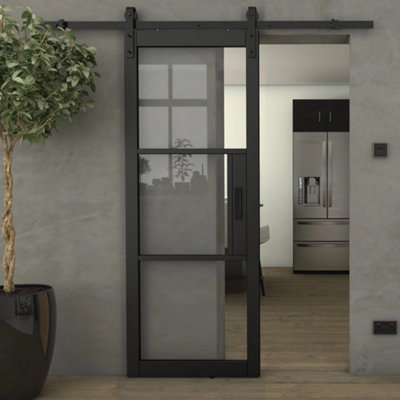 Green & Taylor Black Heritage 3 Lite Clear Glass - Prefinished Internal ...