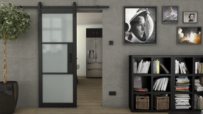 Green & Taylor Black Heritage 3 Lite Frosted Glass - Prefinished ...