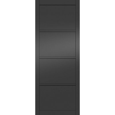 Green & Taylor Black Shaker 4 Panel - Prefinished FD30 Fire Door