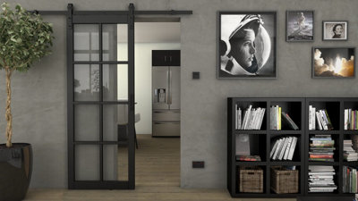 Green & Taylor Black Shaker 8 Lite Clear Glass - Prefinished Internal ...