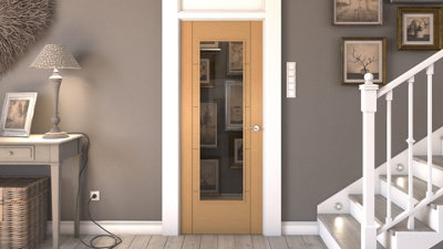 Green & Taylor Oak Ladder 1 Lite Clear Glass - Prefinished Internal Door