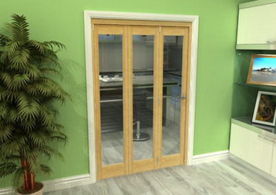 Green & Taylor Shaker Oak 1 Lite Clear Glass Roomfold Internal Bi ...