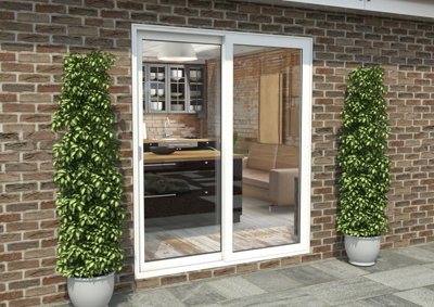 Green & Taylor White Aluminium External Sliding Doors - LH Sliding / RH ...