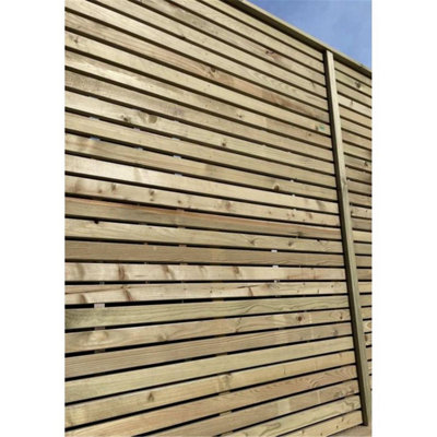 Green Treated Garden Screening Batten - 25mm (T) x 50mm (W) x 3600mm (L ...
