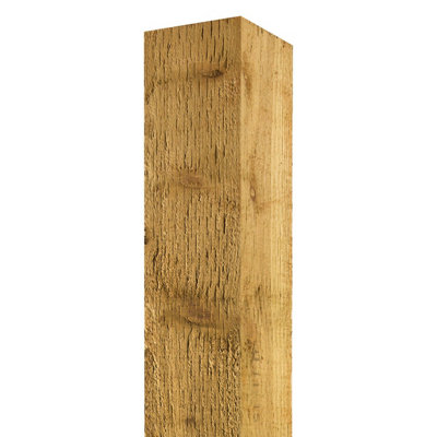 Green Treated Wooden Fence Post UC4 100mm x 100mm x 2100mm Ground ...