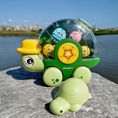 Green Turtle Tub Toy with Suction Cup Bath Toys for Toddlers Sound Gift ...