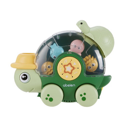 Green Turtle Tub Toy with Suction Cup Bath Toys for Toddlers Sound Gift ...
