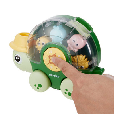 Green Turtle Tub Toy with Suction Cup Bath Toys for Toddlers Sound Gift ...